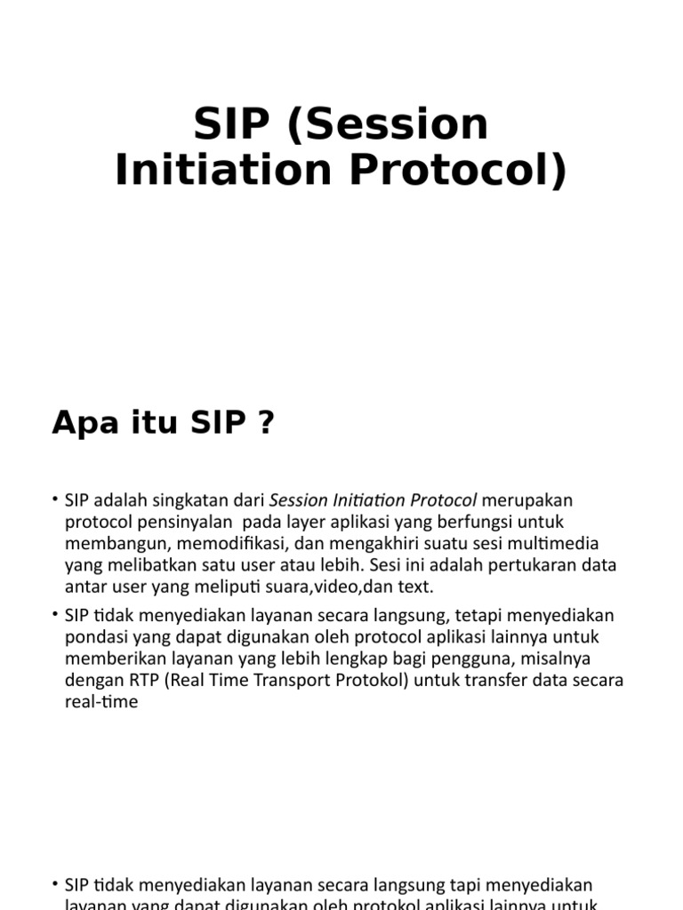 SIP (Session Initiation Protocol) | PDF