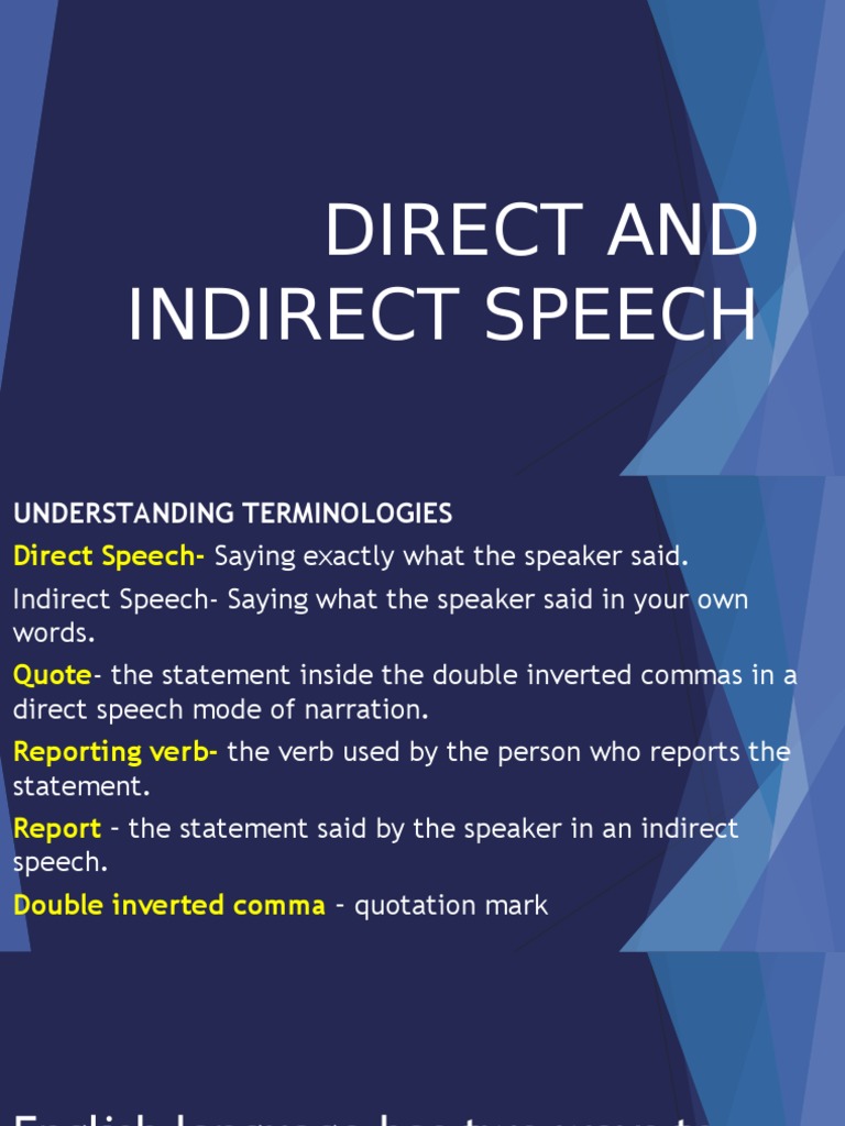 Direct and Indirect Speech Rules | PDF | Quotation Mark | Linguistics