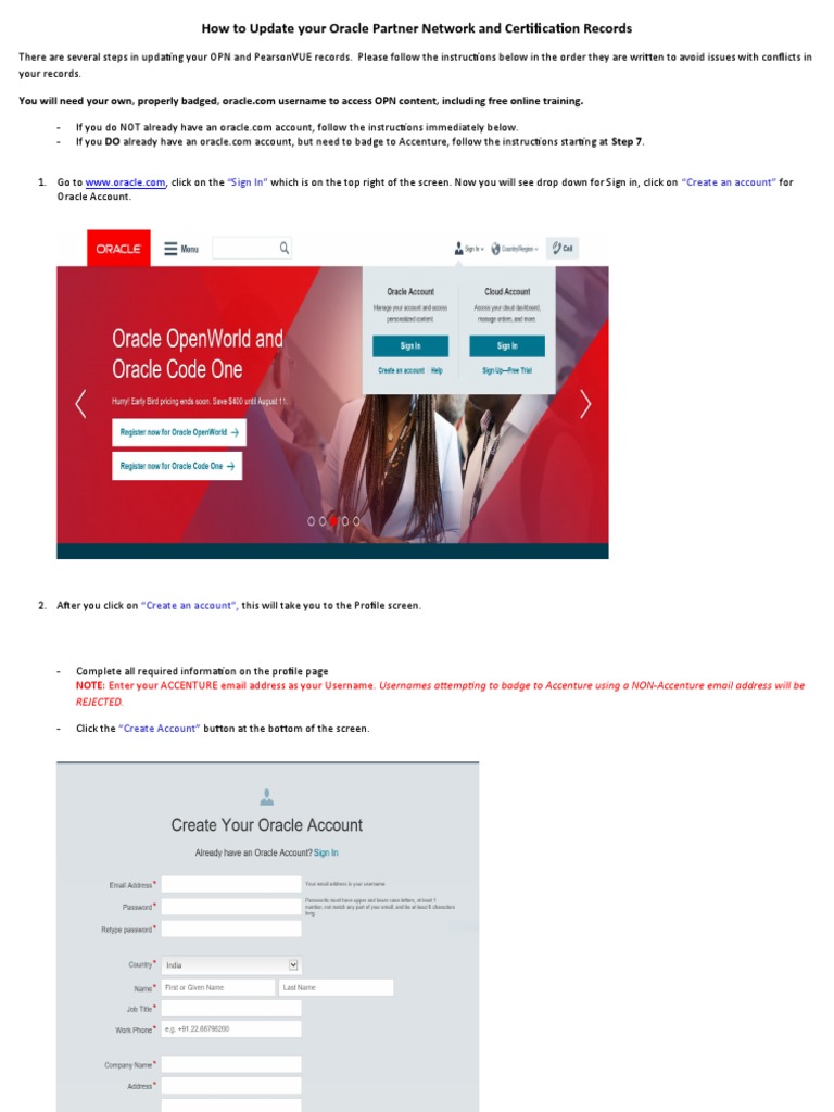 How To Register and Badge An Oracle - Com - v14 - 2 | PDF | User ...
