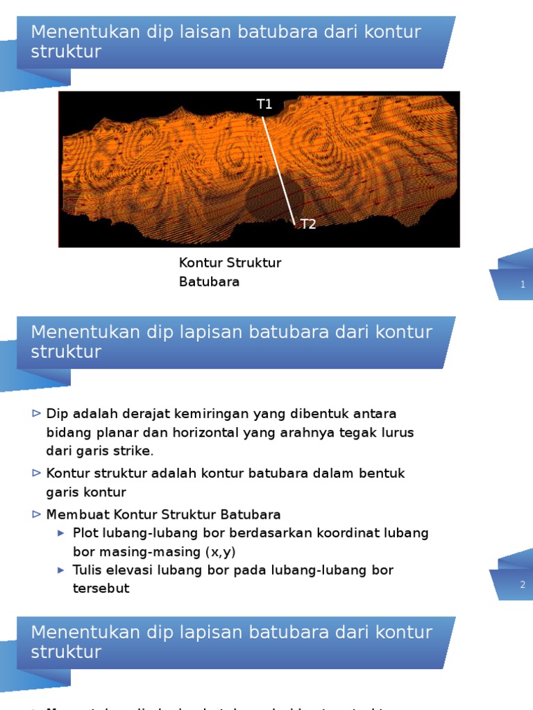 Dip Lapisan Dari Kontur Struktur Dan Stratmodel (Fajar Djihad) | PDF