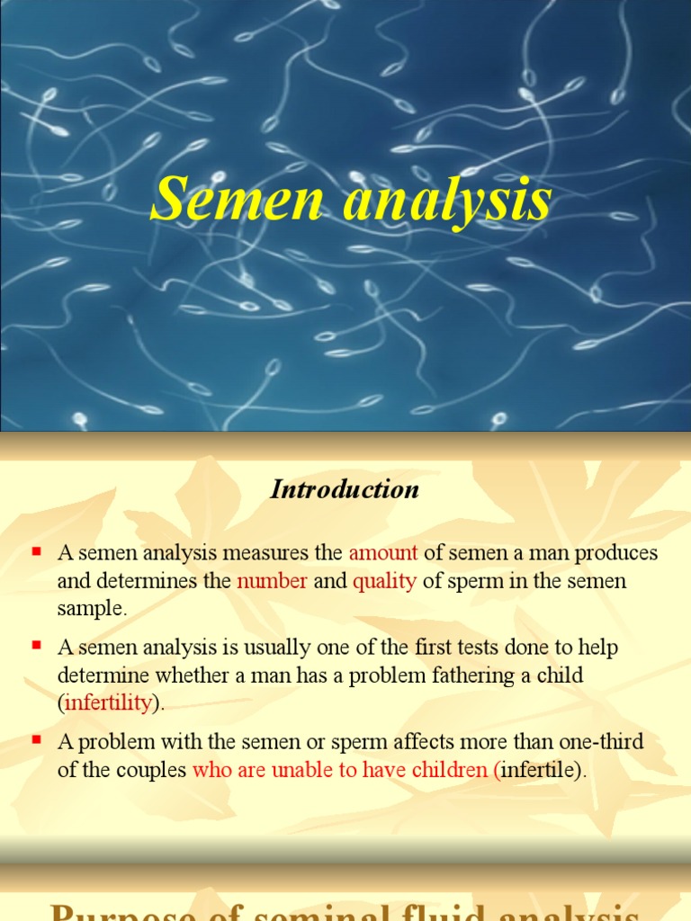 Lab 10 Semen Analysis | Download Free PDF | Semen | Staining