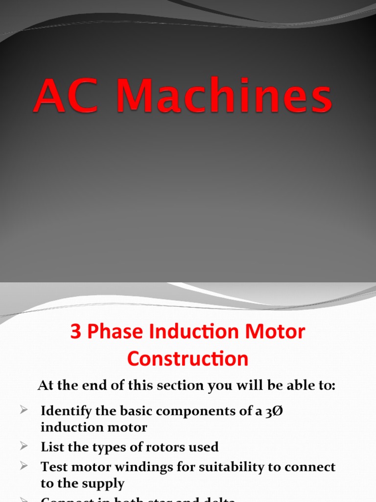 3 Phase Motor Construction | PDF | Electric Motor | Magnetic Devices