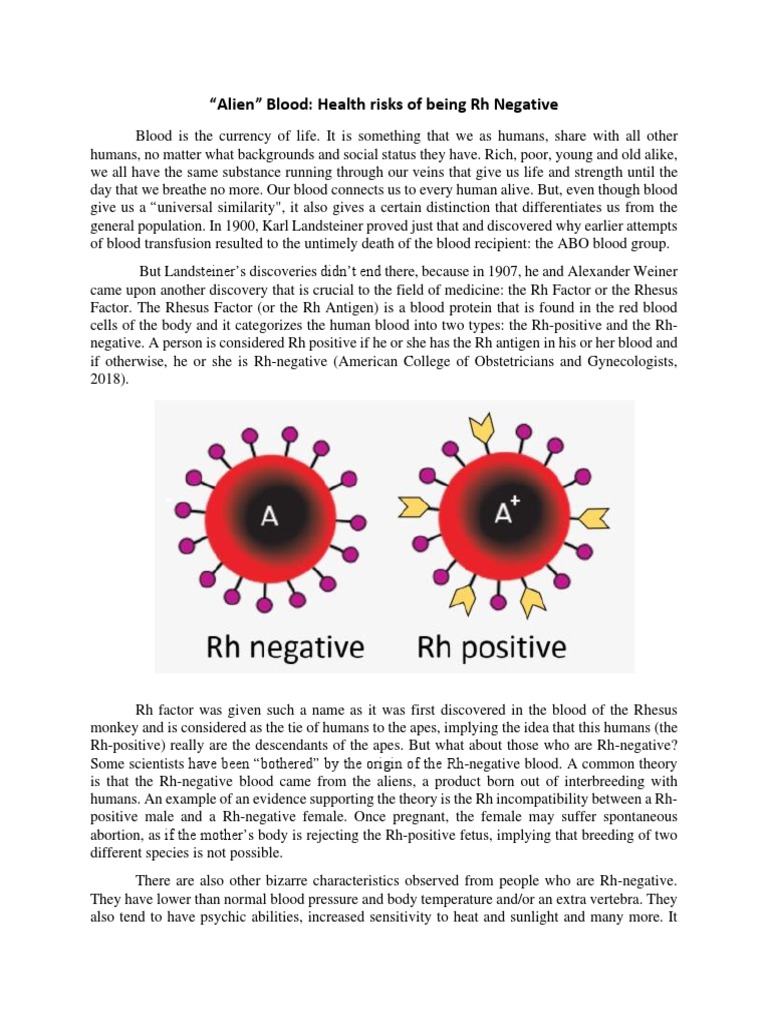 Risks of being Rh Negative | PDF | Medical Specialties | Clinical Medicine