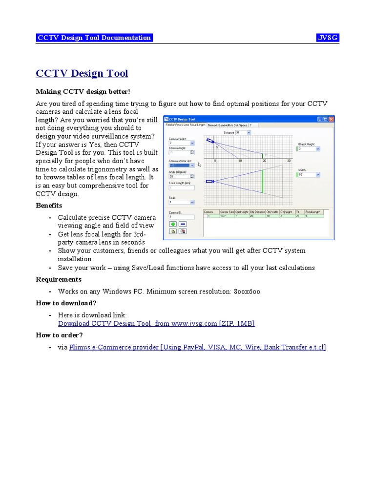 CCTV Design Tool Overview and Benefits | PDF | Image Resolution ...