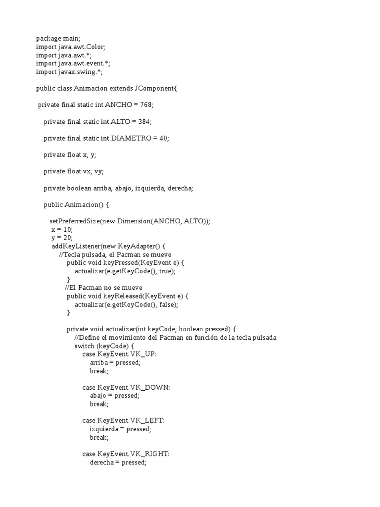 Pacman Java Pdf Programación De Computadoras Paradigmas De Programación