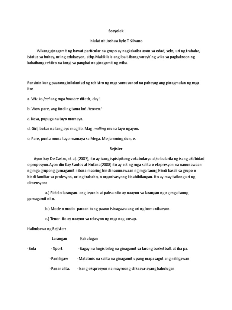 Sosyololek-WPS Office | PDF