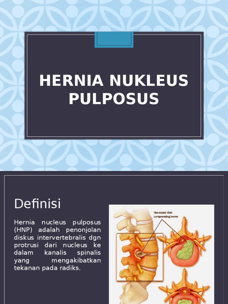 Definisi dan Klasifikasi HNP | PDF | Pengembangan Diri | Kesehatan Holistik