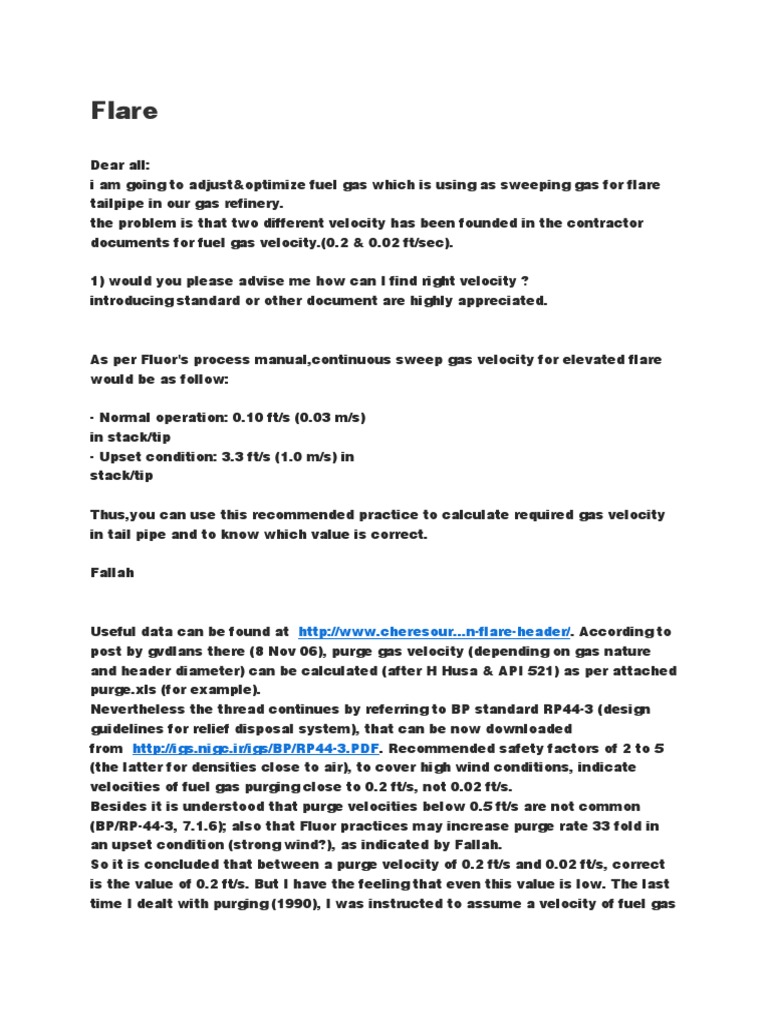 Purge Flare | Combustion | Gases