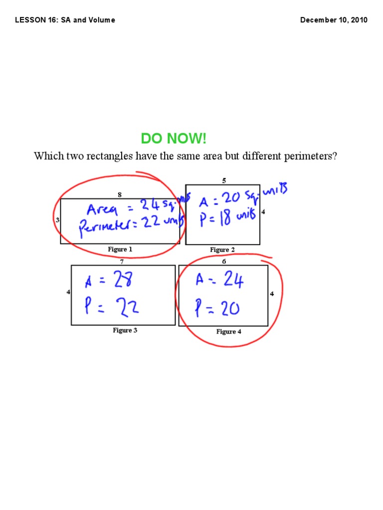 Surface Area and Volume Concepts | PDF | Area | Volume