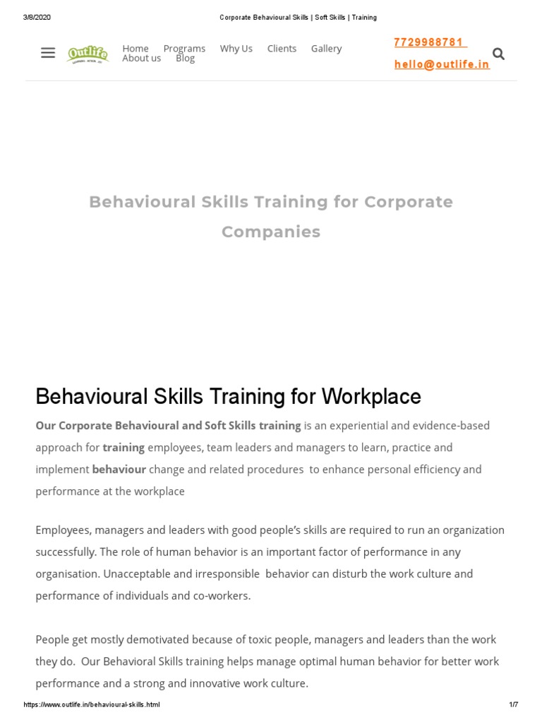 Corporate Behavioural Skills - Soft Skills - Training | Download Free ...