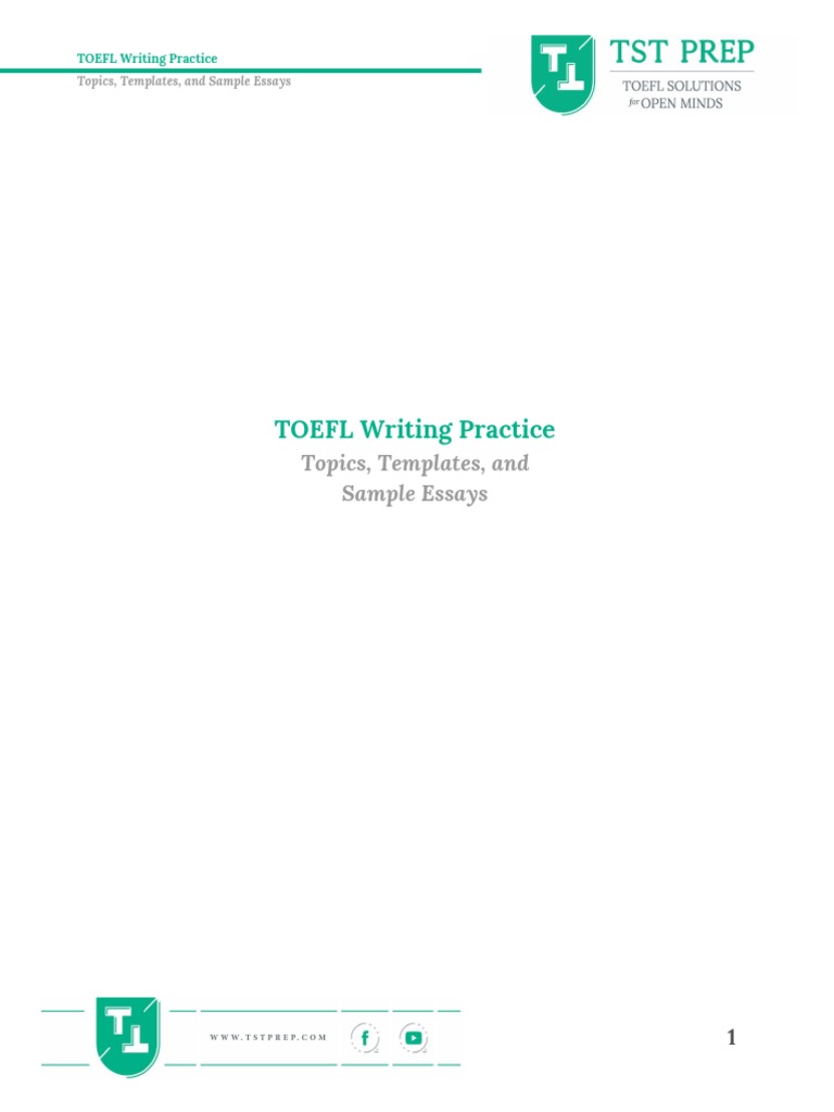 TST Prep - TOEFL Writing Practice - Topics, Templates, and Sample ...