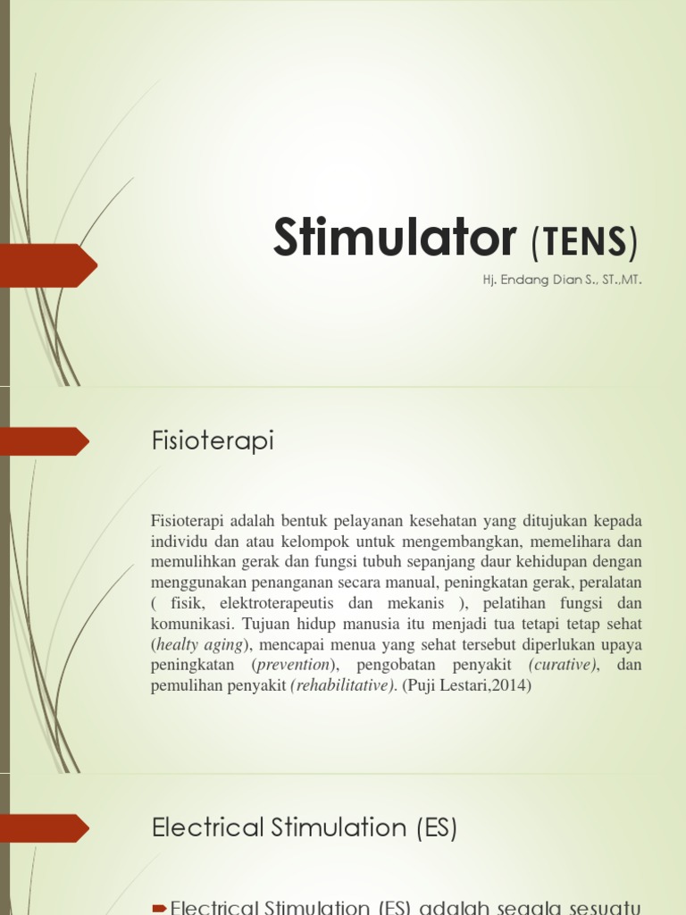 Stimulator (TENS) | PDF
