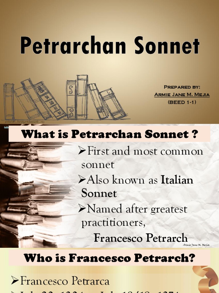 Petrarchan Sonnet | PDF | Sonnets | Literary Theory