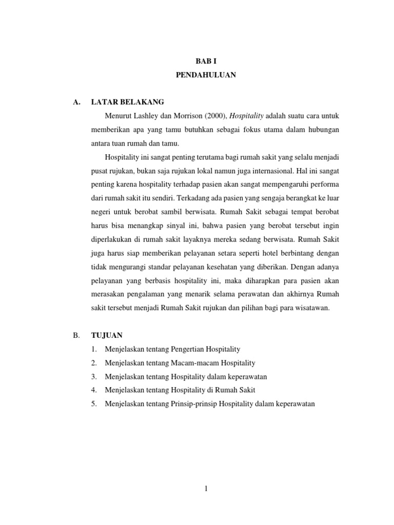 Makalah Hospitality | PDF | Kesehatan Holistik | Sains & Matematika