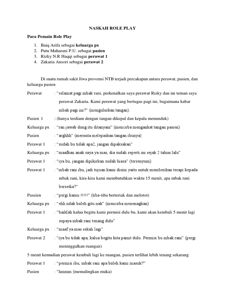 Naskah Role Play | PDF