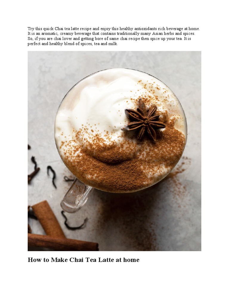 Chai Recipe | PDF | Tea | Foods