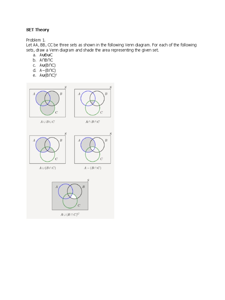 1 SET Theory With Answers | PDF