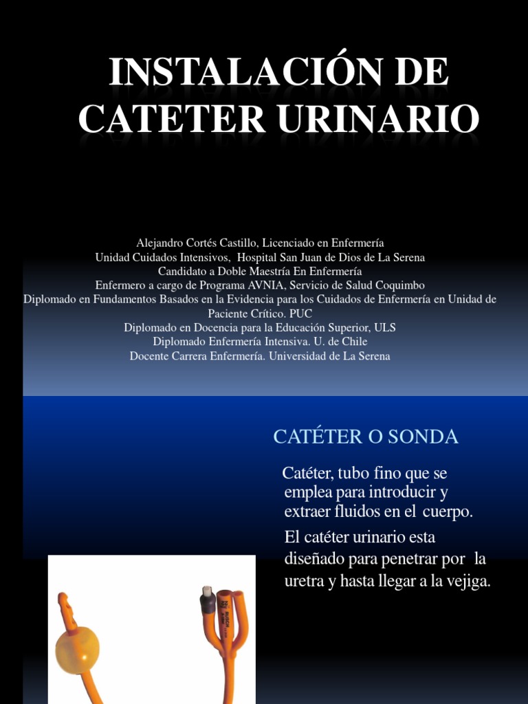 Guía paso a paso para la instalación de catéter urinario | PDF | Vejiga ...