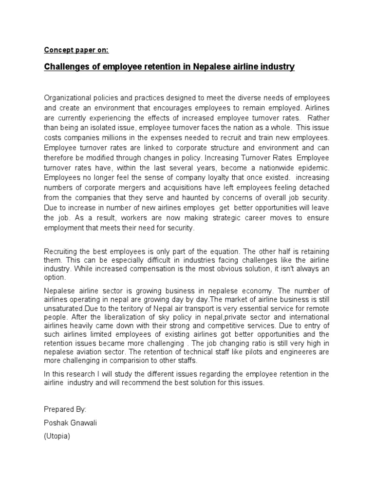 Challenges of Employee Retention Iin Airlines | PDF | Employee ...