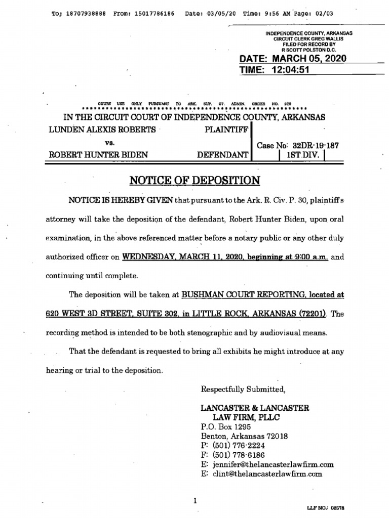 Depo Notice | PDF