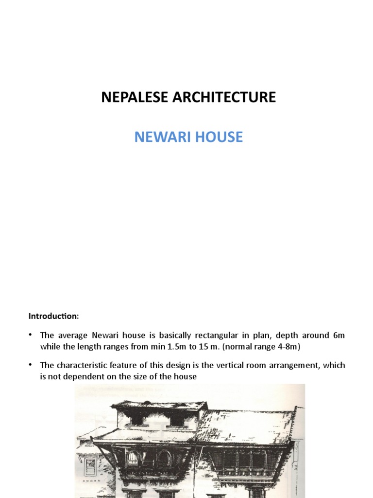 Newari House Architecture Overview | PDF | Window | Wall