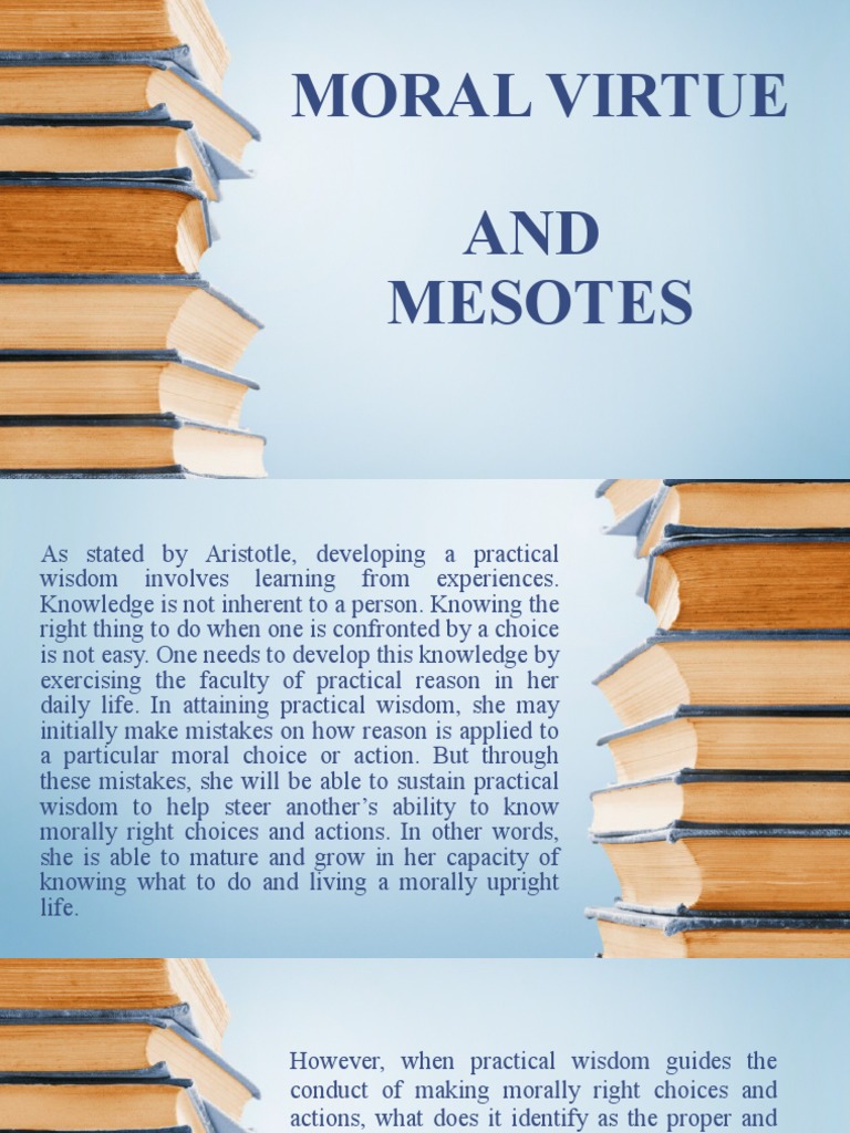 Moral Virtue and Mesotes | PDF | Virtue | Metaphysics