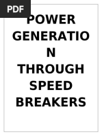 Speed Breaker Power Generation | PDF | Electric Generator | Gear