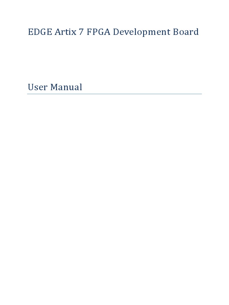 Edge Artix 7 Dev Board User Manual PDF | PDF | Device Driver | Usb