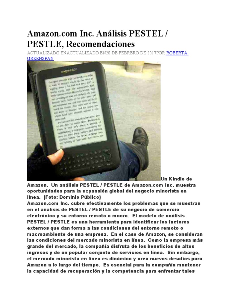 Amazon Pestel | PDF | Mercado (economía) | Internet