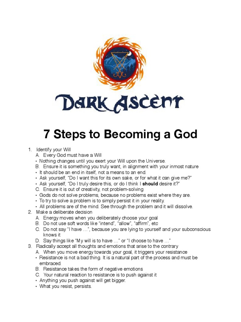 7 Steps To Becoming A God | PDF | Emotions | Mind