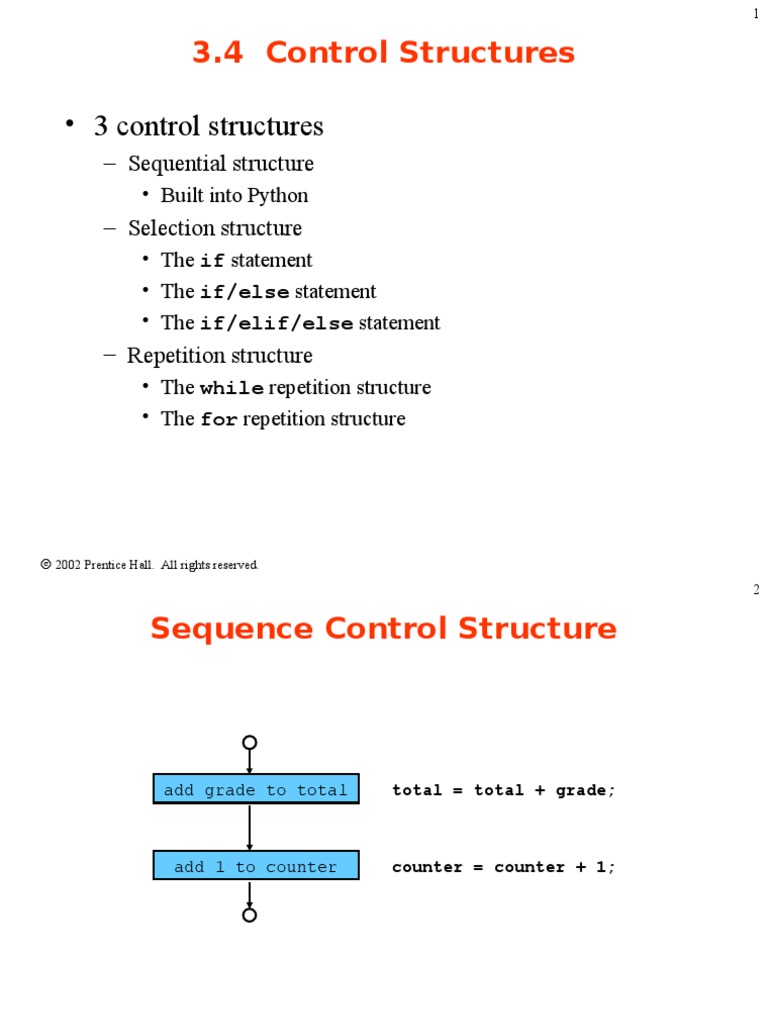 Python - Control Structures | PDF | Control Flow | Summation