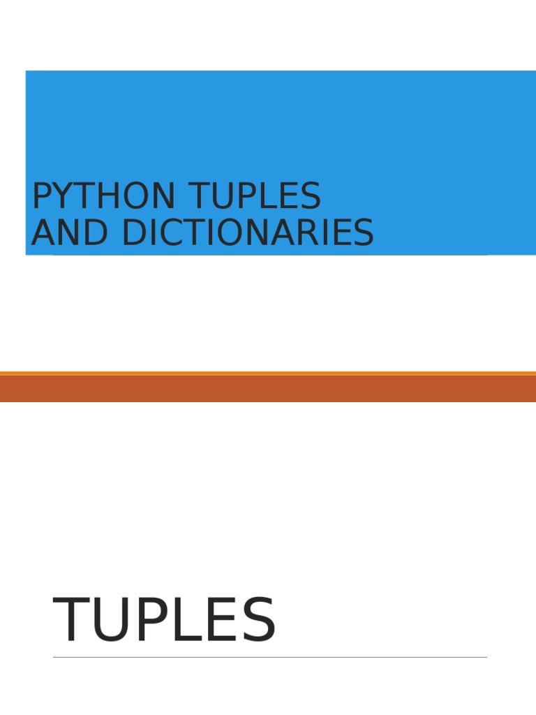 Python Tuples and Dictionaries | PDF | Bracket | Software Development