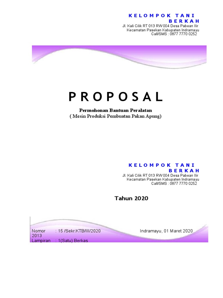 Proposal Bantuan Mesin Pakan Ikan | PDF