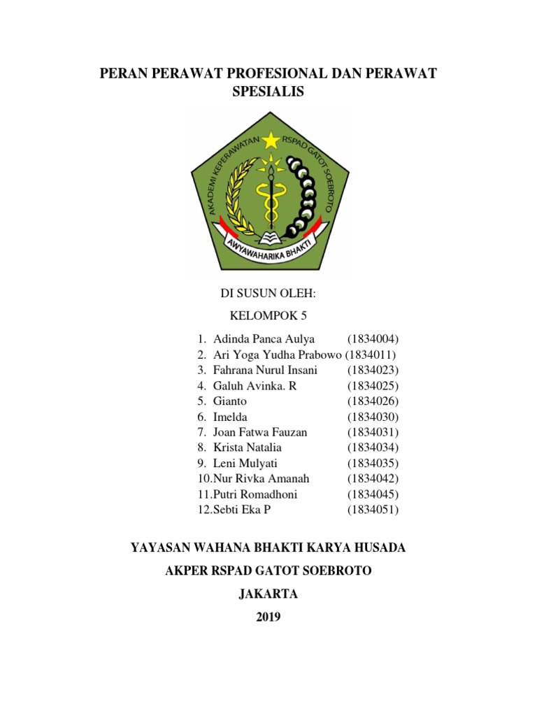 Peran Perawat Profesional Dan Perawat Spesialis | PDF