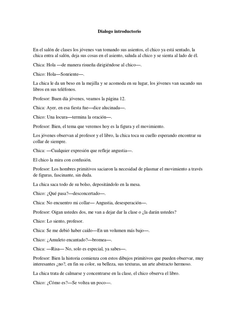 Dialogo Introductorio | PDF