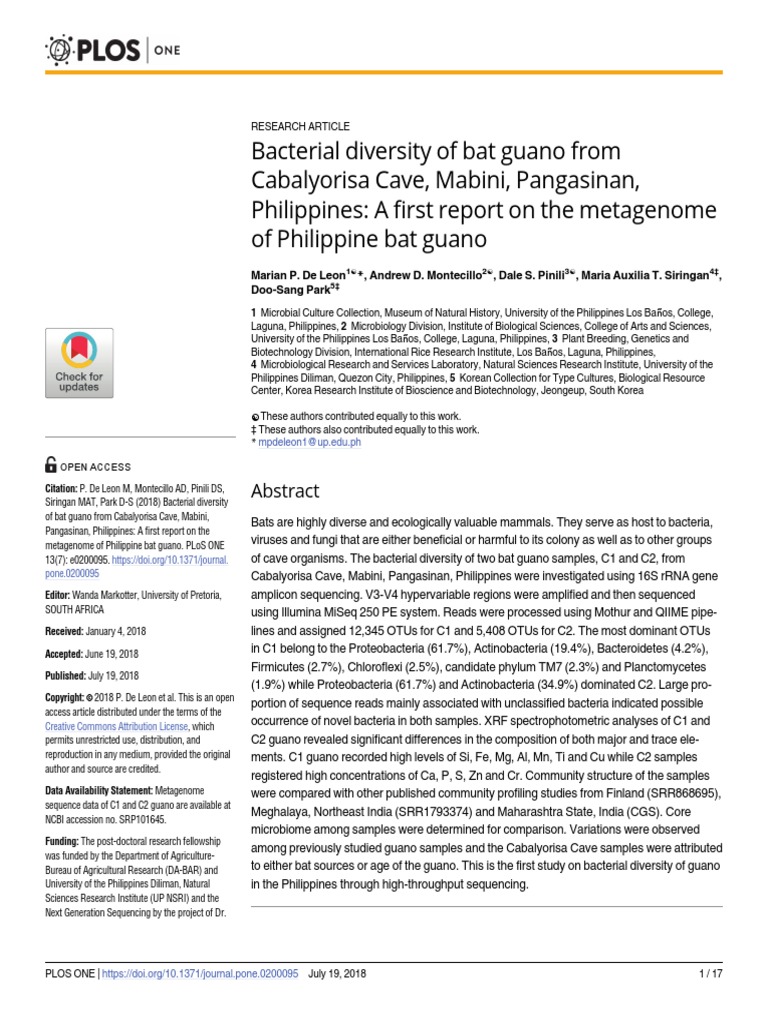 DeLeon, 2019-PowerSoil DNA Isolation Kit .Pone | PDF | Polymerase Chain ...