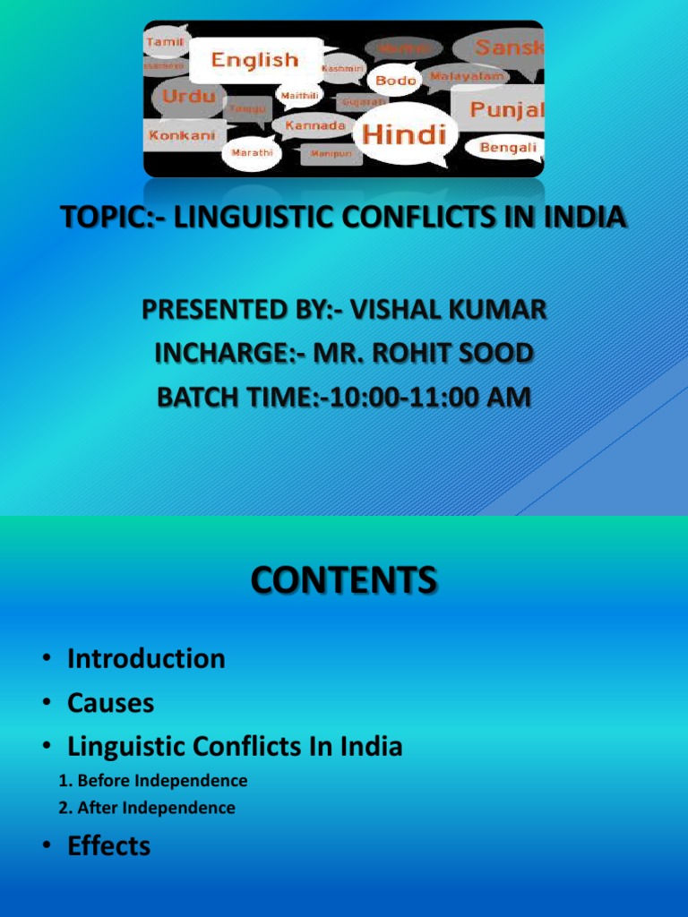 Linguistic Conflicts | PDF | Punjab | Languages