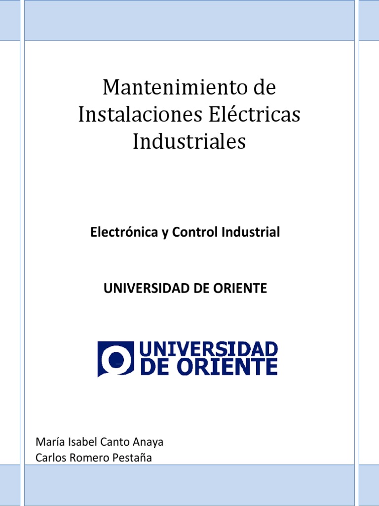Mantenimiento de Instalaciones Electricas Industriales | PDF | Transformador | Aislador ...