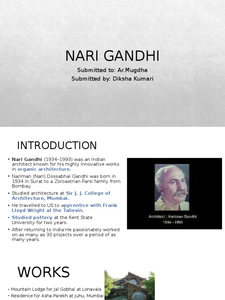 Nari Gandhi | PDF | Architectural Design | Architecture