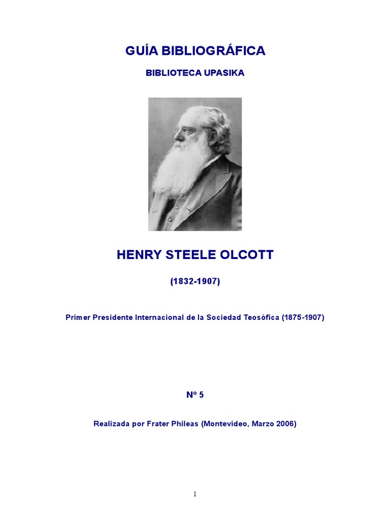 Biografía de Henry Steele Olcott | PDF | Religiones religiosas ...