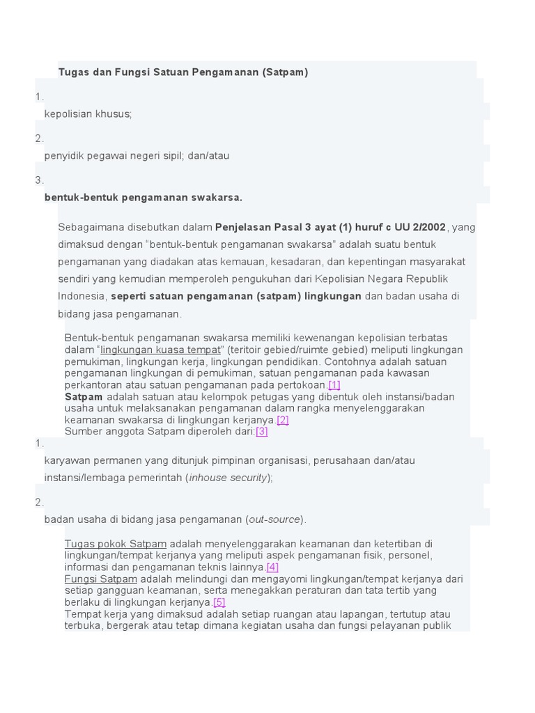 Mengenal Tugas And Tanggung Jawab Satuan Pengamanan Security Porn Sex