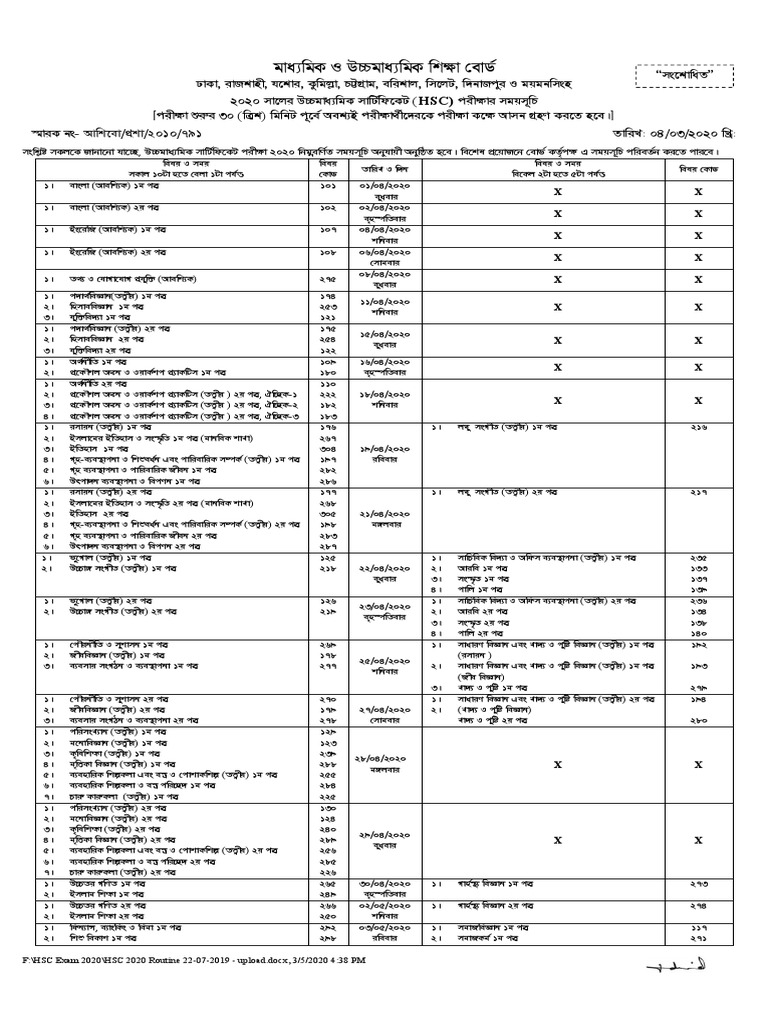 (NewResultBD - Com) HSC New Routine 2020 | PDF