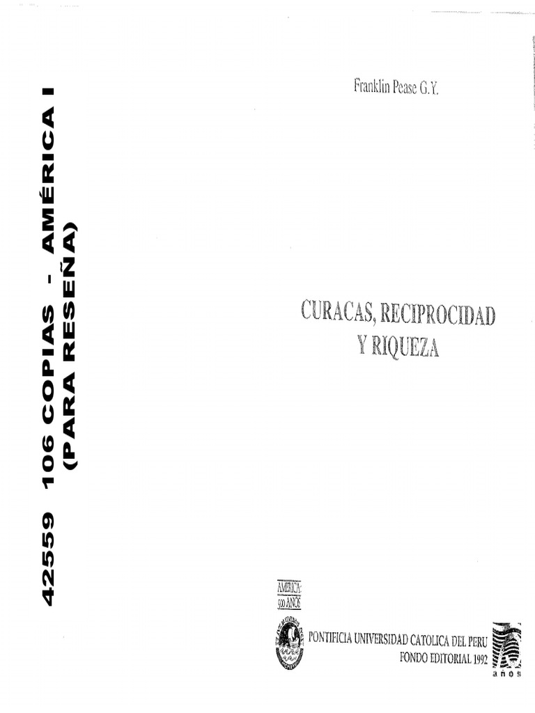 Curacas Reciprocidad y Riqueza Redistribución2 | PDF