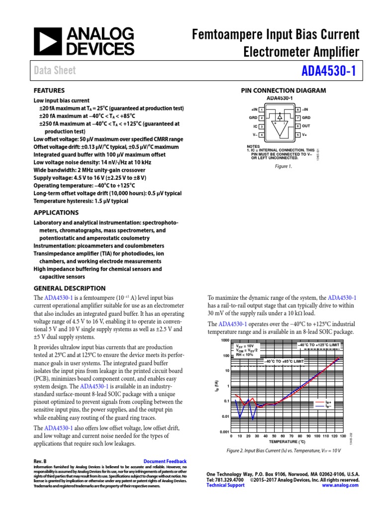 Ada4530 1 793155 PDF | PDF | Amplifier | Bandwidth (Signal Processing)