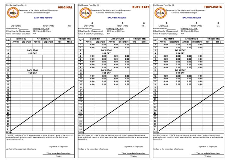 DTR CS Form 48 | PDF | Business