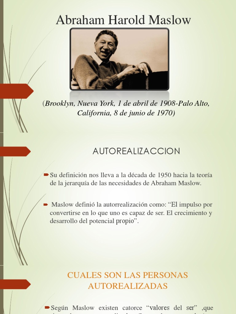 Abraham Harold Maslow | PDF | Verdad | Ciencia cognitiva