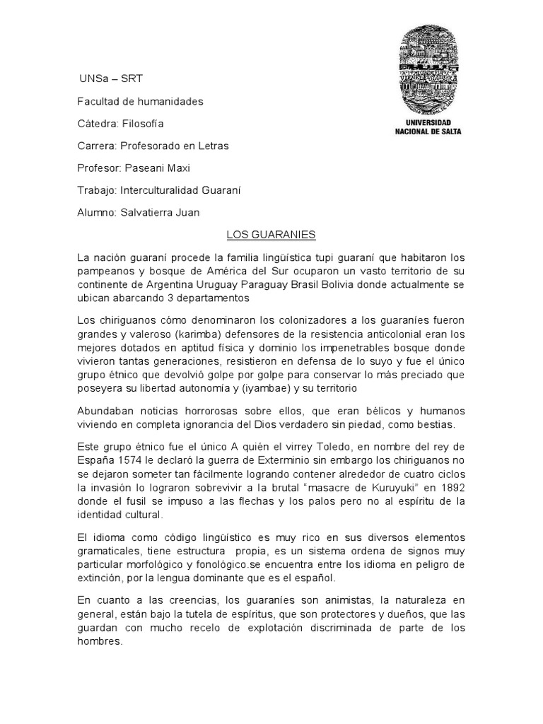El Guarani | PDF | Paraguay | Idiomas