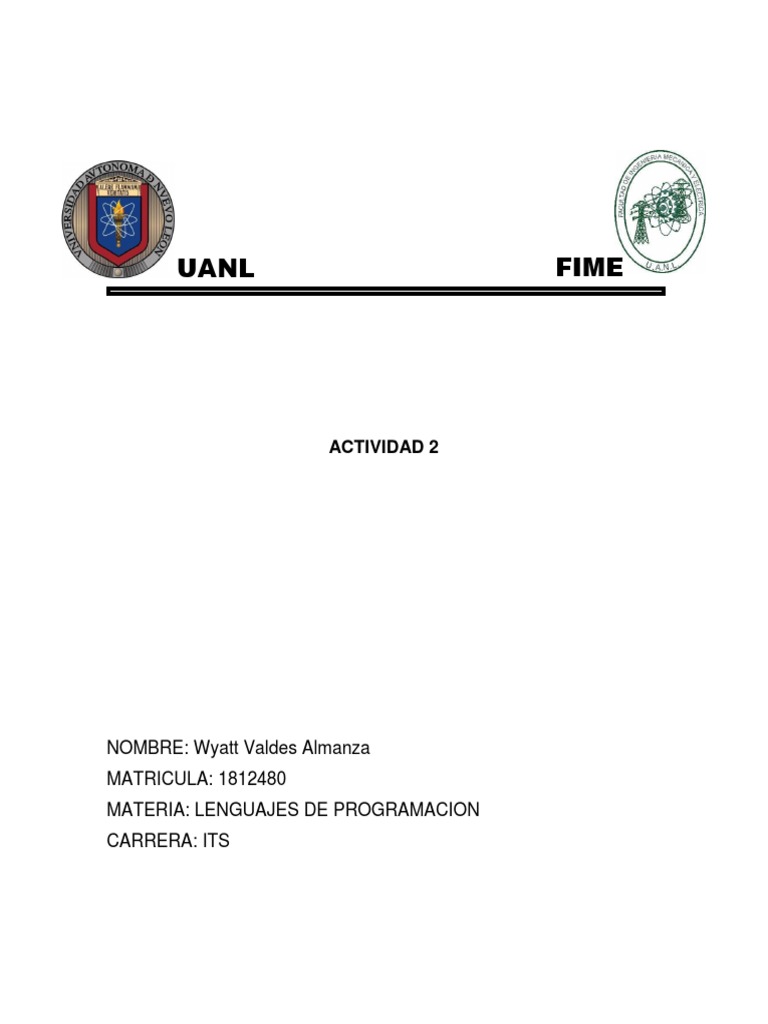 Actividad #2 | PDF | Lenguaje de programación | SQL