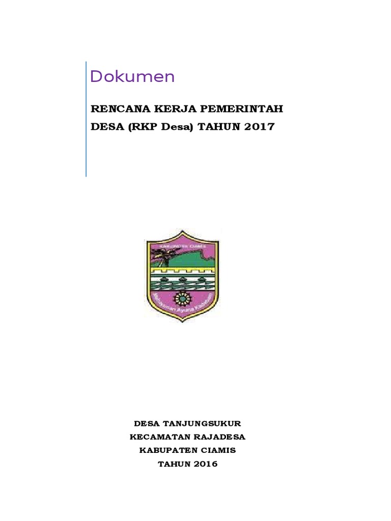 Contoh RKP Desa Lengkap | PDF