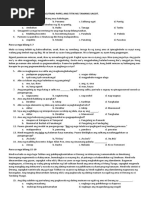 UNANG MARKAHANG PAGSUSULIT-GRADE 9 With Answer key-MA'AM NERY H. SALAZAR MT-II | PDF